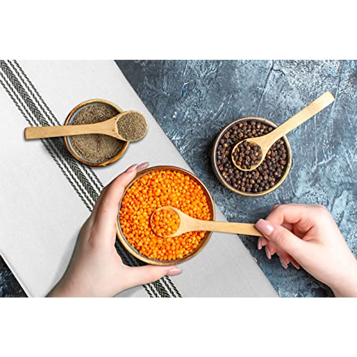 COTTON CRAFT - Scandia Stripe 12 Pack - Pure Cotton - Professional Commercial Restaurant Grade Kitchen Dish Tea Towel Cloth Napkins - Low Lint Sturdy Weave - Reusable - 16x28-30 Ounces - Charcoal