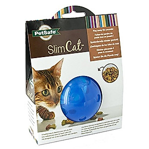 PetSafe SlimCat Meal Dispensing Cat Toy, Blue (3 Pack)
