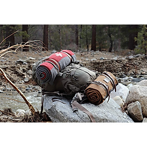 1844 Helko Werk Handmade Waxed Canvas Cowboy Bedroll - Camping Bed Roll with Leather Straps and Zipper - Waterproof Waxed Canvas Portable Bed Outdoor Camping (Bedroll Field Tan) #F8761FT