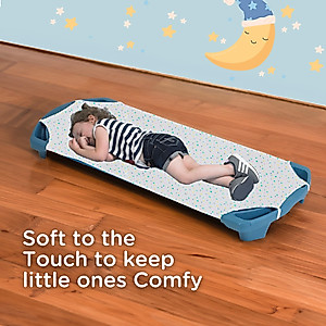 Angeles Angels Fitted Cot Sheet with Elastic Straps, Standard Size, Preschool, Daycare Bedding, Colorful ABC Print