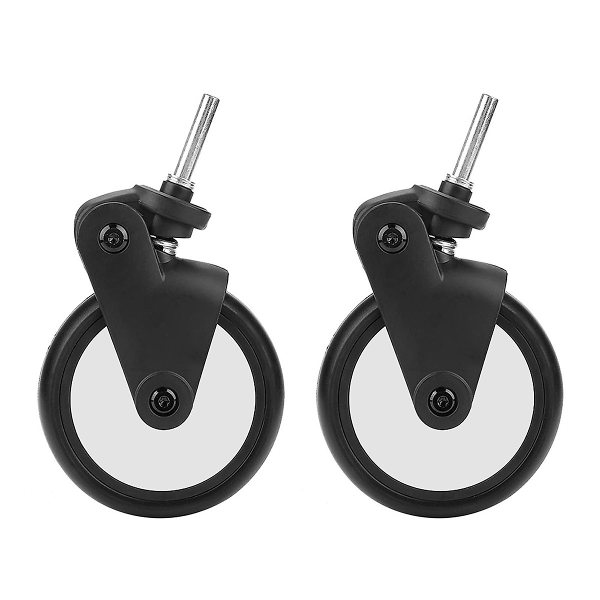 Meiyya Baby Stroller Wheel Tool Stroller Replacement Wheels,Stroller Wheel Accessory Stroller Wheel Wear Resistant for Yoyo for Kiddopotamus for Chbaby for Yoya Accessories(A Pair of Front Wheels)