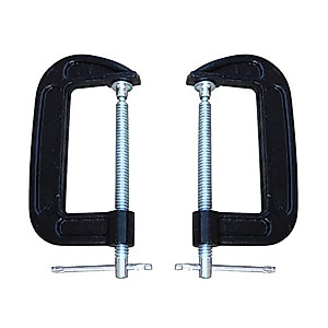 3 Inch C-Clamp Set, Heavy Duty Steel C Clamp Industrial Strength C Clamps for Woodworking, Welding, and Building(2PCs )