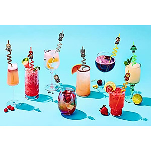 GUTTE 24PCS Superhero Party Straws For Kids Reusable Straws Party Supplies