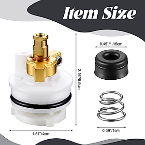 Yaocom 2 Pack Shower Cartridge Repair Kit Compatible with Delta Rp1991, Replacement Stem Unit Fits 1600 Series Single Handle Tub Shower Valves Includes Rp4993 Seats and Springs