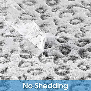 HOMEIDEAS Fleece Flannel Printed Blanket Twin Size, 61X80 Inches Soft Lightweight Microfiber Throw Blanket for Couch/Sofa/Bed for All Season,Leopard/Cheetah, Grey