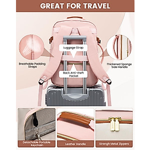 LOVEVOOK Large Travel Backpack for Women & Men, 40L Carry on Backpack for Airplanes, TSA Personal Item Travel Bag fits 17" Laptop, Waterproof Travel Essentials Airline Approved with 3 Packing Cubes