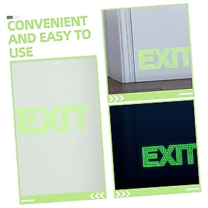 WHAMVOX 2 Sheets Export Sticker Outlet Stickers Exit Stickers Signs Ire Exit Signage Shopping Mall Exit Decal Exit Decals Mall Supplies Adhesive Exit Sticker Glowing Sticker The Pet