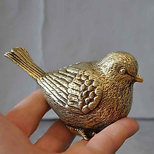 JUZZQ for Office Garden Family Room Abstract Ornaments Figurines Art Gift Statues and Figurines for Home Decor,Feng Shui Brass Copper Animal Small Bird Lucky Statue Sculpture Desktop Sculpture