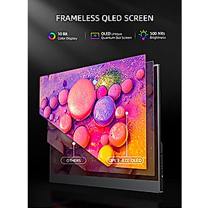 UPERFECT Portable Monitor 15.6 inch QLED Q1 1080P USB C Second Monitor Mini HDMI Travel Monitor 100% DCI-P3 10 Bit 500 Nits w/Smart Cover & Speakers, External Monitor for Laptop PC Phone PS4
