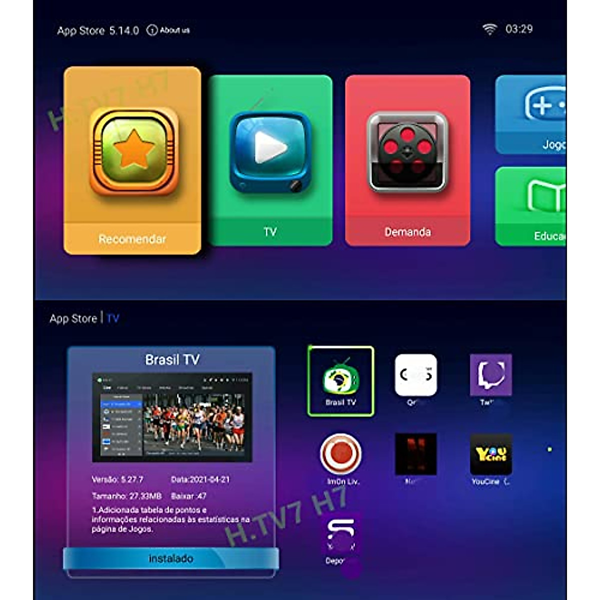 2023 htv8 Brazil tv H.TV8 H8 HTV7 HTV6+ New Version Brazilian TV Box 2GRAM+16GROM 4K Ultra HDR USB2.0/3.0 Opt Duo Band WiFi 2.4/5Ghz