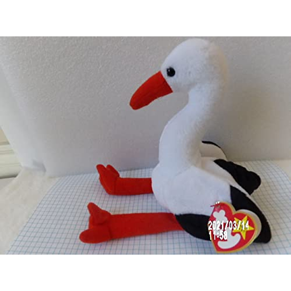 Beanie Babies Baby Ty Stilts Stork Bird w/ Tag ^G#fbhre-h4 8rdsf-tg1334286