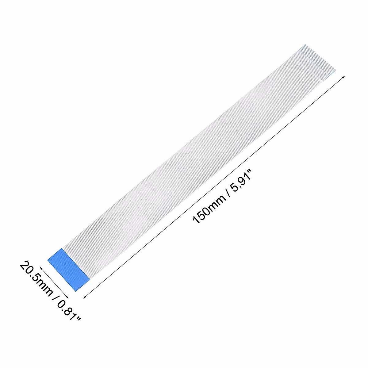 uxcell Flexible Flat Cable, 40 Pins 0.5mm Pitch 150mm FPC FFC Flexible Ribbon Cable for LCD TV DVD Player Laptop 10Pcs (B Type)