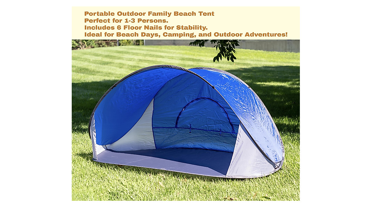 Portable Pop Up Beach Tent - Shade for 3 People