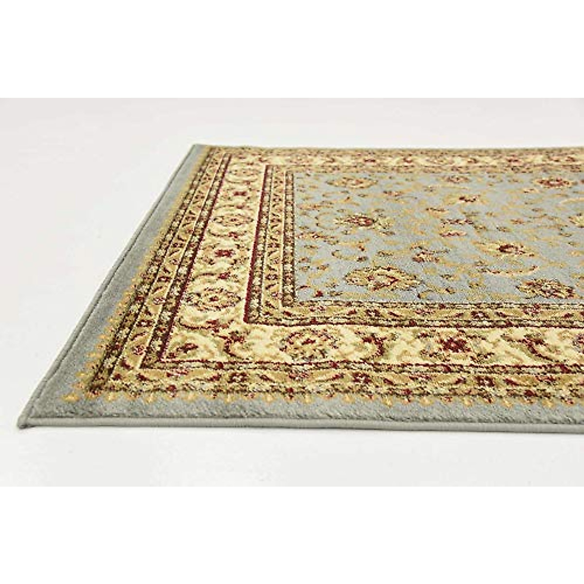 Unique Loom Voyage Collection Traditional Oriental Classic Intricate Design Area Rug (4' 0 x 6' 0 Rectangular, Light Blue/Gold)