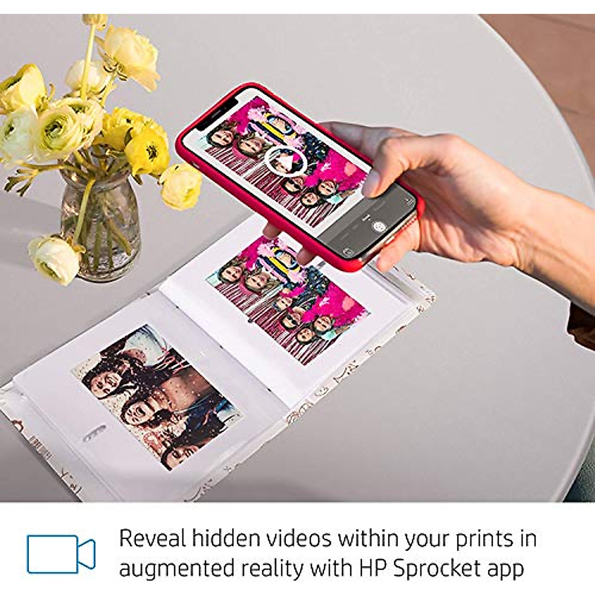 HP Sprocket Studio Photo Printer – Personalize & Print, Water- Resistant 4x6" Pictures (3MP72A)