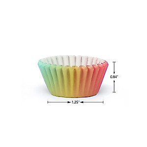 qiqee Mini Cupcake Liners Cupcake Cups 300-Count Food Grade Gradient Design Cupcake Papers Baking Cups Cupcake Wrappers(Small Size)
