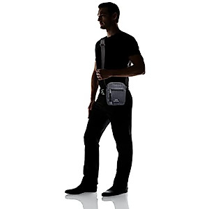 A|X ARMANI EXCHANGE mens Eco-leather Bag Crossbody, Blue, Medium US