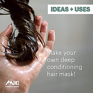 MHO Containers | 4 fl oz LDPE Plastic Boston Round Applicator Bottles with 24m Yorker Red-Tip Caps, Made in the USA - Pack of 6