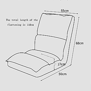 GYDJBD Adjustable Mesh Floor Beanbag Chair, Multi-Angle Thick Lazy Sofa, Cushioned Multifunctional Backrest Support (Color : Yellow)