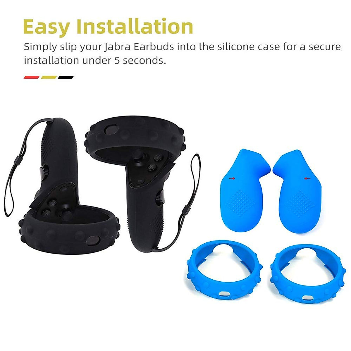 HissKong 1 Pair Controller Protective Case Waterproof and Non-Slip Silicone Cover for Oculus Quest and Oculus Rift S VR Controller Handle - White