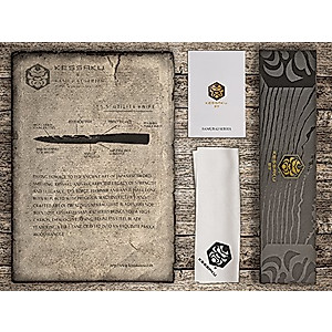 KESSAKU Utility Knife - 5.5 inch - Samurai Series - Razor Sharp Kitchen Knife - Forged 7Cr17MoV High Carbon Stainless Steel - Wood Handle with Blade Guard