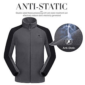 CAMEL CROWN Men’s Ski Jacket 3 in 1 Waterproof Winter Jacket Snow Jacket Windproof Hooded with Inner Warm Fleece Coat Dark Grey