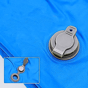 MasterTool Ultralight Double Sleeping Pad for Camping, Portable Waterproof Camping Pad, Inflatable Comfort Camping Mattress 2 Person, Ripstop Sleeping mat for Backpacking (Blue)