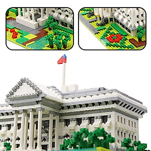 Architecture Set The White House 2021PCS Model Building Kit Micro Building Blocks 3D Puzzle Toys for Adults and Kids