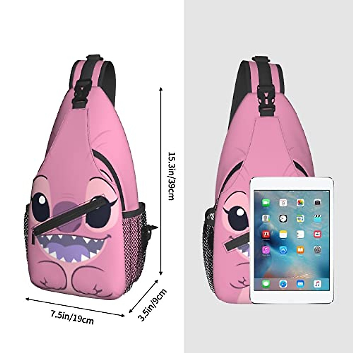 Wave Pink Sling Bag Crossbody Sling Backpack Travel Hiking Chest Bag Daypack For Purses Shoulder Bag Women Men