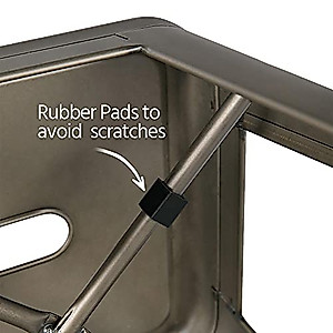 Yaheetech 24 Inches Metal Bar Stools Kitchen Counter Height Bar Stools Indoor/Outdoor Stool Patio Furniture Modern Stackable Barstools Dining Chair, Metal