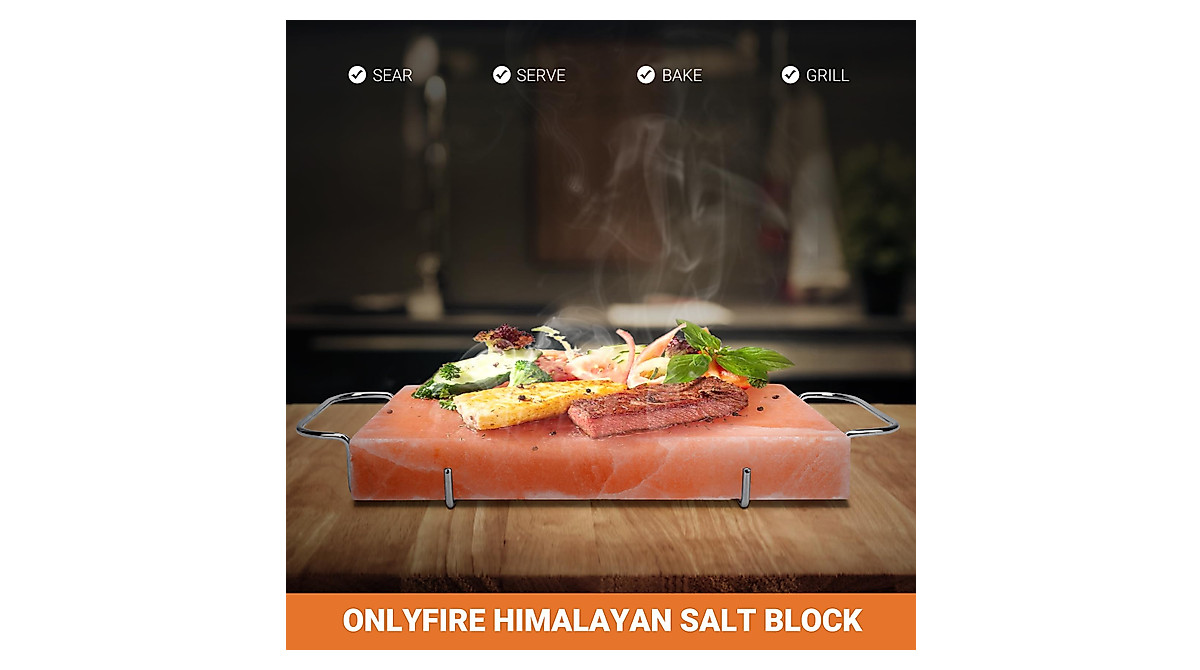 Onlyfire Himalayan Salt Block Cooking Plate - 12x8 inches