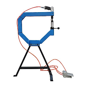 TOOL1SHOoo 4" Throat Pneumatic Planishing Hammer with Cast Iron Stand & Pedal, Pneumatic Planishing Hammer 4" Throat Airpress Tool w/Steel Stand, Anvil 1/2/3"