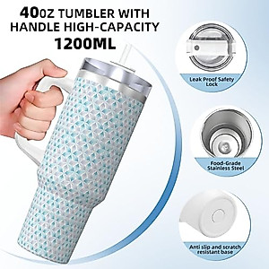 HULIBIN Tropical Hibiscus Flowers Print Double Deck Stainless Steel Travel Coffee Cup With Lid 40 Oz Ice Bully Cup