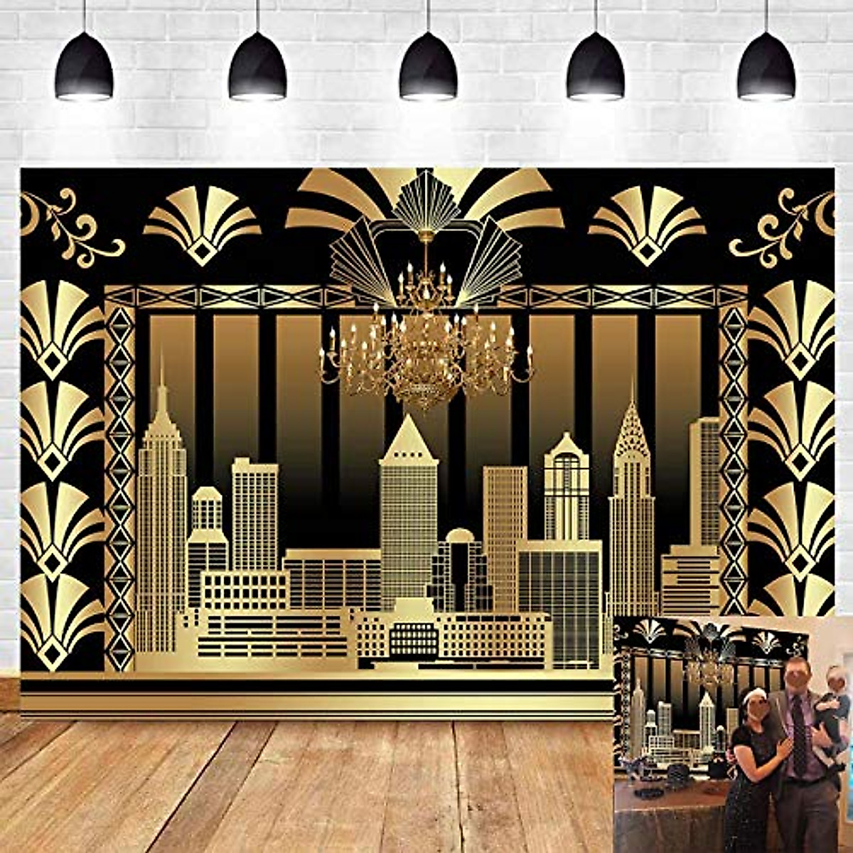 Great Gatsby Photography Backdrop 7x5ft for 20s Theme Events