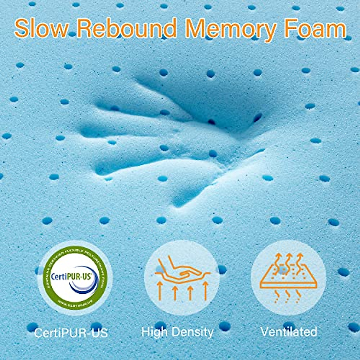 Maxzzz 4 Inch Mattress Topper Queen - Cooling Gel Memory Foam Mattress Topper Bamboo Bed Topper, Medium Firm Mattress Topper High-Density Foam Topper, CertiPUR-US Certified