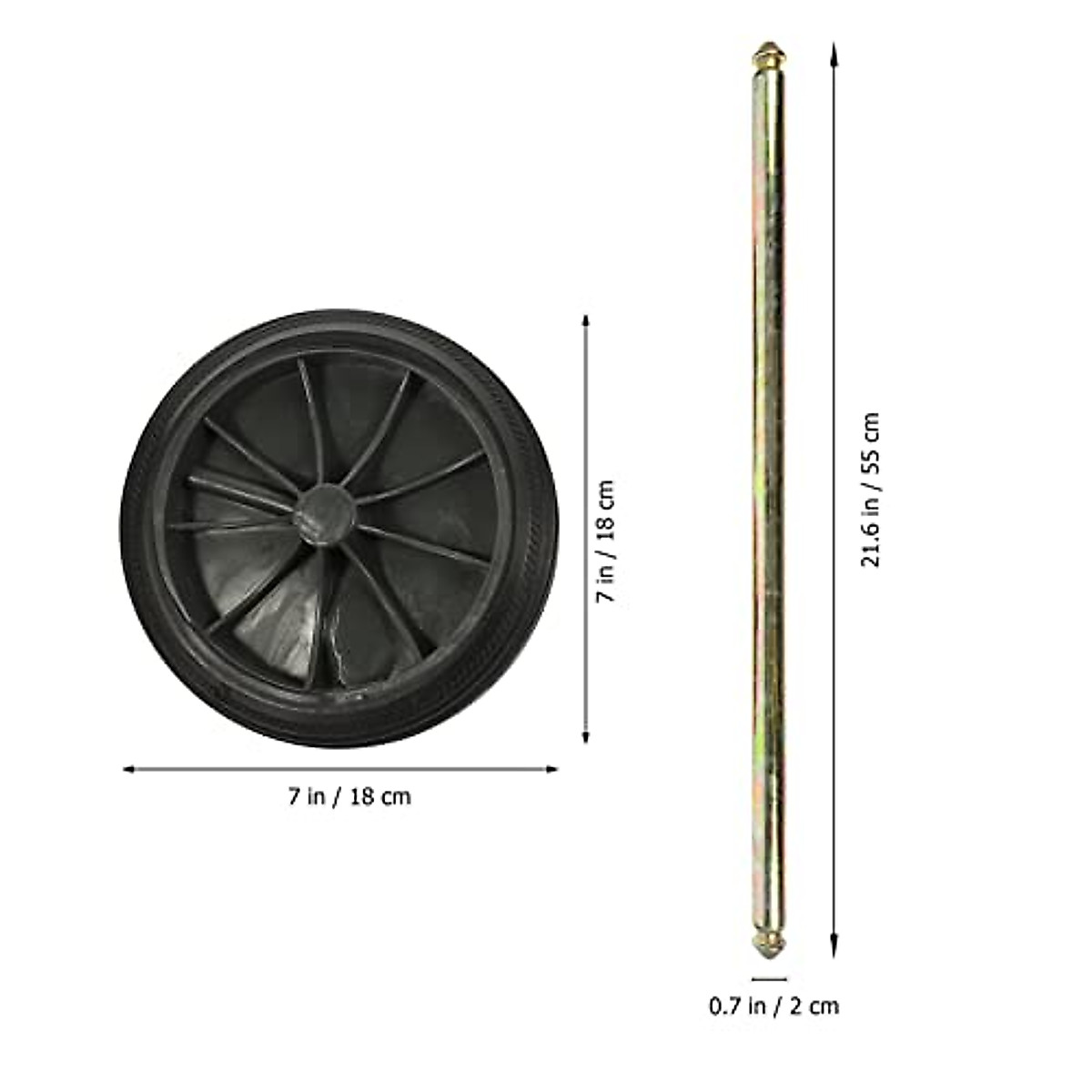 HANABASS Trash Can Replacement Wheel: Garbage Bin Wheel Wastebasket Pulley Wheel Replacement Parts Black