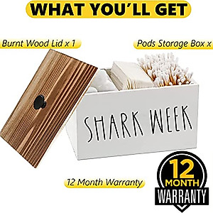 Tampon Holder for Bathroom,Farmhouse Bathroom Organizer,Rustic Wood Bathroom Storage Bin with Lid, Wood Movable Partition Feminine Product Organizer with Lid ,Bathroom Accessories Decor Box (Rustic)