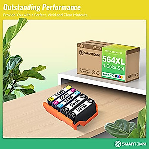 S SMARTOMNI Compatible 564 564XL Ink Cartridge Replacement for HP 564XL 564 XL for HP DeskJet 3520 Officejet 4610 4620 Photosmart 5520 7525 6515 6510 C311a B111a B8500 C6383 (Photo Black not included)