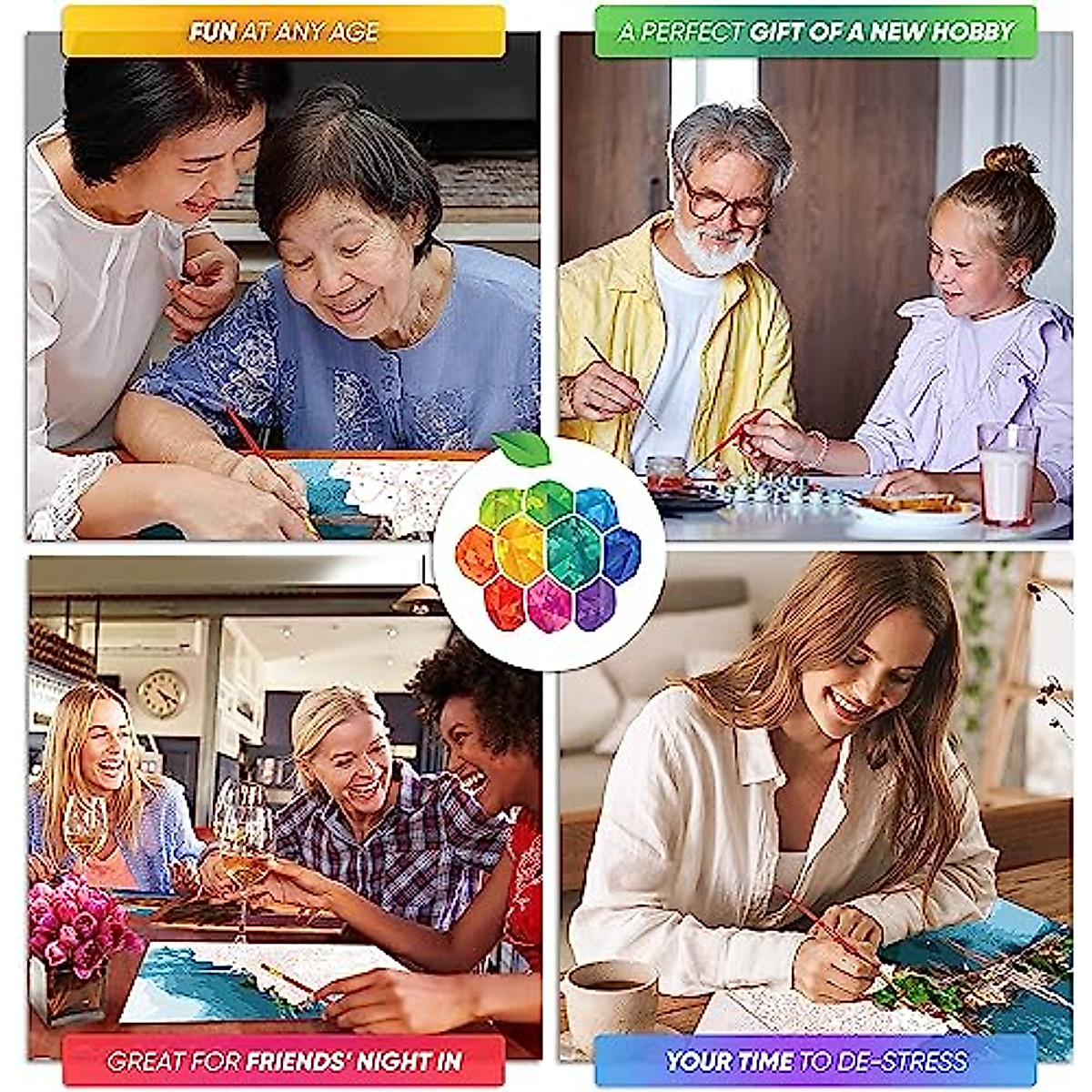 SOTYIOO Paint by Numbers for Adults, Thanksgiving Paint by Numbers for Adults Beginner Drawing Paintwork with Paintbrushes On Canvas Wrinkle-Free Canvas Acrylic Pigment Oil Paint (Fall 16x20inch)