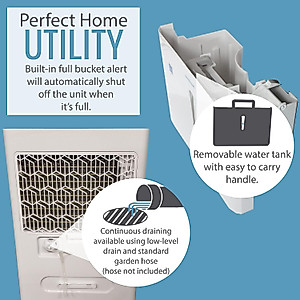 Keystone 50 Pint Dehumidifier Electronic Controls, White (KSTAD504E)