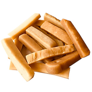 Snow Hill Himalayan Yak Golden Cheese Churpi Dog Chews Pinky Finger Size 12-13 Pcs Small Cheese Nuggets Best for Small Small Pups - Organic Long Lasting Yaky Cheese Treats