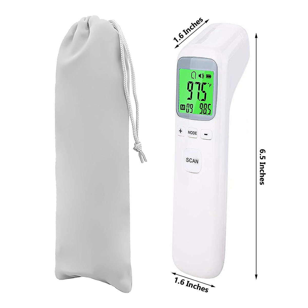 SANSHIELD Non-Contact Forehead Thermometer - Infrared Digital Thermometer for Adults Kids Elderly, Touchless Temperature Scanner for Fever with Body and Object Modes (Batteries NOT Included)