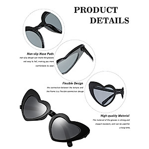 Frienda 9 Pairs Heart Shaped Sunglasses Bachelorette Heart Sunglasses for Women for Bachelorette Party Gift Favors (White Grey, Black Grey)