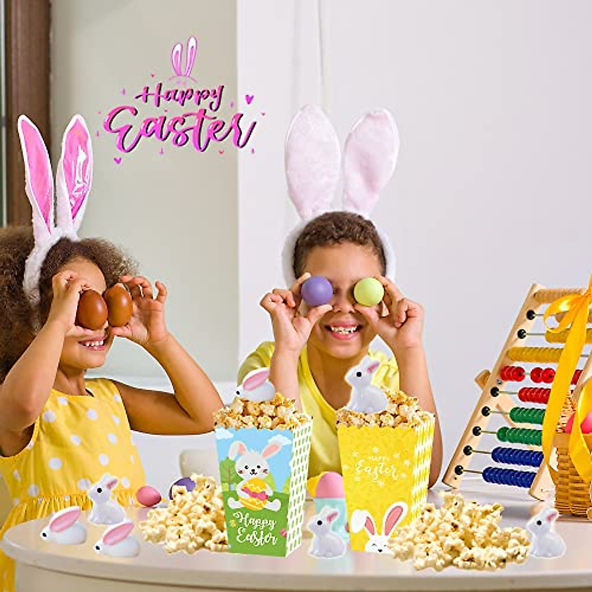 AWEELON 120PCS Miniature Rabbit Figurines, Mini Resin Rabbits Fairy Garden Miniature Moss Landscape DIY Terrarium Crafts Ornament Accessories for Home Décor