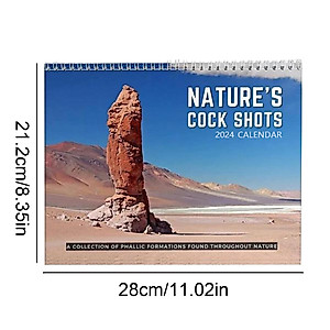 Nature's Dicks Calendar 2024, Nature's Cock Shots 2024 Calendar, Funny Calendar, Joke Present, Dicks Of Nature Wall Calendar, Hangable Wall Calendar Prank Gift