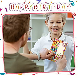 72 Pcs Happy Birthday Certificates for Kids Classroom Happy Birthday Bookmark Happy Birthday Cupcakes Cartoon Animal Bookmark Awards for Students Mini Reward Card, 12 Styles (Dessert)