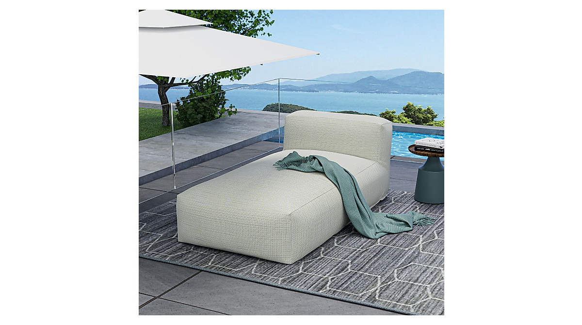 OPEAK Light Green Patio Chaise Lounge Chair for Outdoors