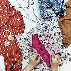 Black and White Floral Printed Tissue Paper - Decorative Tissue for Decoupage - Spring Tissue Paper | 24 Sheets 20" x"30"