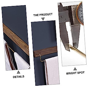 ORFOFE Towel Rack Towel Hanger Wall Mounted Hooks Kitchen Towel Holder Wall Mounted Towel Bar Heavy Duty Hangers Wall Mounted Clothes Mounted Clothing Rack Bathroom Black Walnut