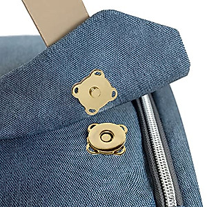 30 Piece Plum Magnetic Snap Buttons for Clothes Purse Handbag Scrapbook Homemade Sewing Craft (Black+Gold+Silver)